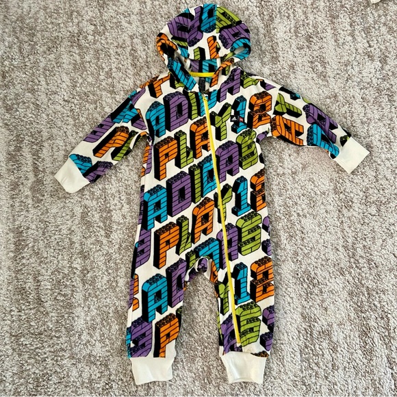 adidas | One Pieces | Adidas X Lego Baby Boys Hooded Coverall Romper ...